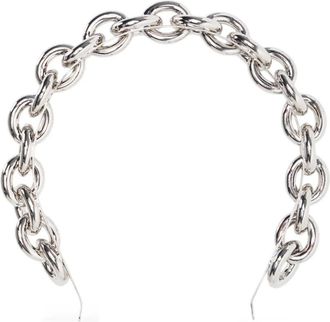 Simone Rocha serre-tête à chaînes - Argent