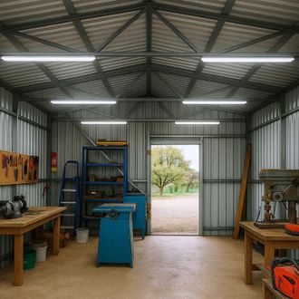 ETC Shop Led Feuchtraumleuchte 150 cm Kellerleuchte Wannenleuchte 5760 Lumen 48 Watt Kaltwei&szlig; 6er set