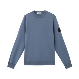 Stone Island Blauer Rauch Logo Patch Sweatshirt Hoodie - - Sweatshirts & Hoodies - Herren - Blau - 2XL