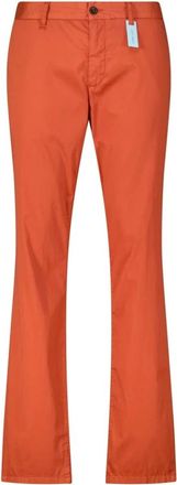 Alberto Alberto, Homme, Pantalons, Orange, Taille: W33 L32 Pantalon en Tissu Élastique Régulier