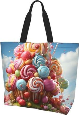 Generic Sucette D&eacute;licieuse Sac Cabas Grand Sacs R&eacute;utilisable Sac A Main Femmes Pour Voyage Quotidienne Universit&eacute;