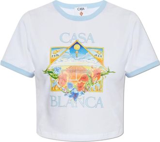 Casablanca Femme, Tops, Blanc, Taille: 36 FR T-Chemises