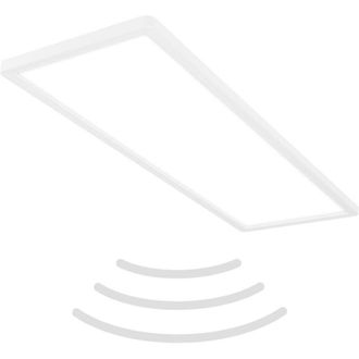 Briloner Plafonnier led ultraplat avec d&eacute;tecteur de mouvement - IP44 - rond - Lampe led pour salle de bain, panneau de plafond extra plat pour pi&egrave;ces humides