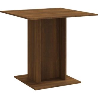 Les Tendances Table à dîner Chêne marron 80x80x75 Bois dingénierie