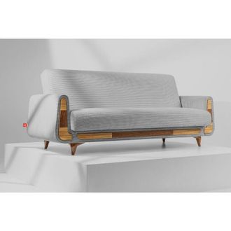 Konsimo Gustavo ii Sofa 3 Personen, Hellgrau - Konsimo