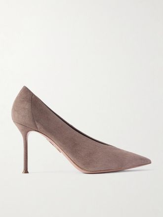 Aquazzura Voltaire 85 Pumps Aus Veloursleder - Braun
