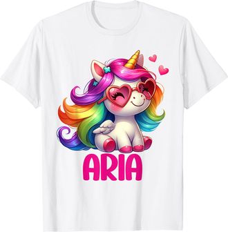 BDAZ Aria Einhorn Name personalisiertes Design T-Shirt