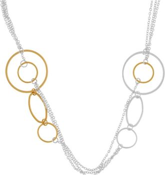 Dansk Copenhagen Tempeste Long 2 Tone Double Chain Multi Necklace - Femme - Accessoires - Gris - Taille: ONE Size