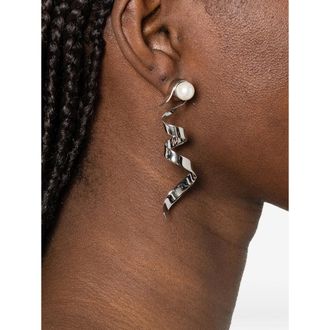 Dries Van Noten Spiral Detail Silver-Tone Earrings - Silver