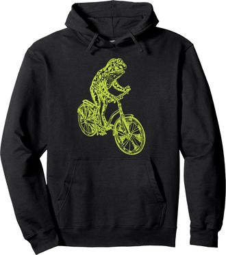 Seembo Frosch Radfahren Fahrrad Lustig Radfahrer Reptilien Biking Bike Pullover Hoodie