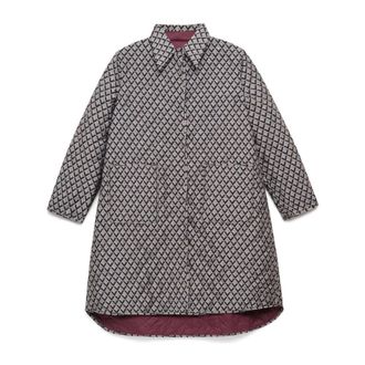 Maliparmi Maliparmi - Manteau Long Jacquard G&eacute;om&eacute;trique - Femme - Manteaux - Gris - Taille: 40 FR