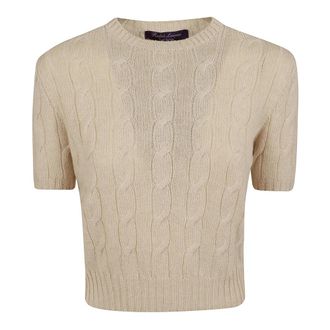 Ralph Lauren Kurzarm Pullover - - Knitwear - Damen - Beige - XS