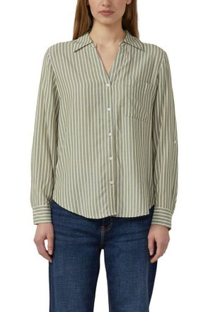 s.Oliver Langarmbluse im Streifen-Design und aus Viskose