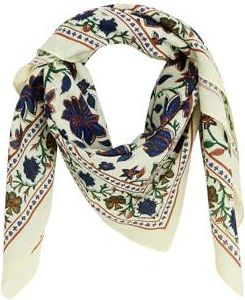Grain de Malice Foulard carr&eacute; imprim&eacute; fleuri femme