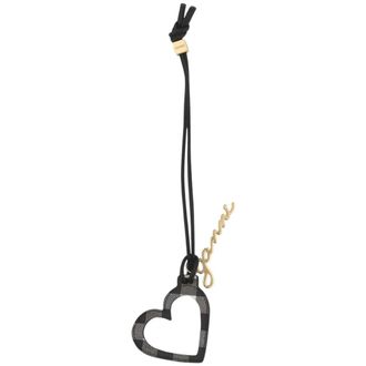 Ganni Herzf&ouml;rmiger Mirror Bou Schl&uuml;sselanh&auml;nger - - Accessories - Damen - Schwarzk - ONE SIZE
