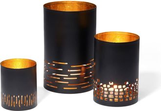 Philippi Guyana 3 TLG. Windlicht Set H&ouml;he 20 cm