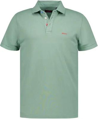 N.Z.A. Herren Polo-Shirt gr&uuml;n Baumwoll-Piqu&eacute;
