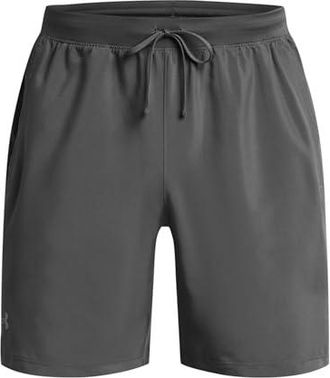 Under Armour Short Launch Run 17,8 cm Non doubl&eacute; pour Homme, (025) Castlerock/Castlerock/R&eacute;fl&eacute;chissant, Taille L