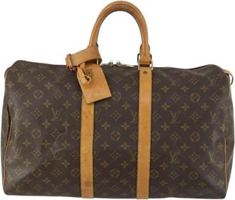 Louis Vuitton unisex, Pre-owned, Brun, Taille: ONE Size Sac de voyage Pre-owned en toile Monogram
