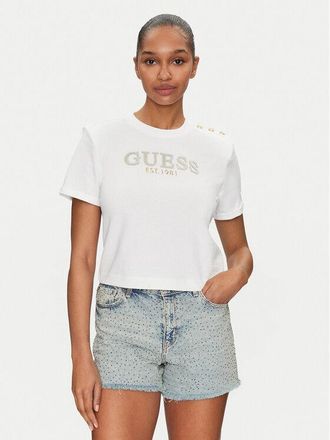 Guess T-Shirt W5GI15 K8FQ4 Wei&szlig; Regular Fit