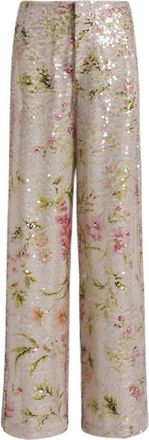 Alberta Ferretti Femme, Pantalons, Multicolore, Taille: 36 FR Sequined Wide Pantalons