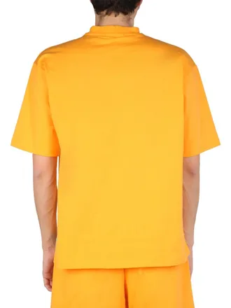 Pharmacy Industry Logo Print Cotton T-Shirt - Orange