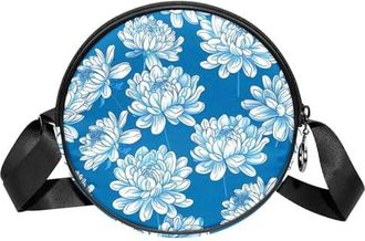 Generic Sac &agrave; bandouli&egrave;re rond pour femme, petit sac &agrave; bandouli&egrave;re avec fermeture &eacute;clair, bretelles r&eacute;glables, style d&eacute;contract&eacute;, pour femmes et filles