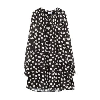 Liu Jo Femme, Robes, Noir, Taille: 38 FR Robe &Eacute;l&eacute;gante Noir et Blanc