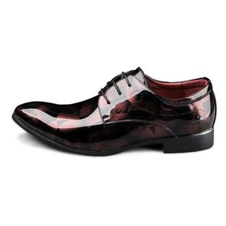 Generic Chaussures Oxford for Hommes &agrave; Lacets Brogue Floral Bout Rond Chaussures Derby Cuir v&eacute;g&eacute;talien Talon Bloc Semelle en Caoutchouc Antid&eacute;rapant Antid&eacute;rap