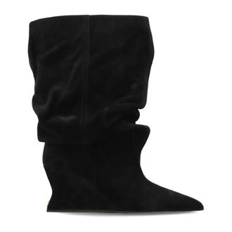 Balmain Femme, Chaussures, Noir, Taille: 38 1/2 EU Bottes Chelsea en daim drap&eacute;