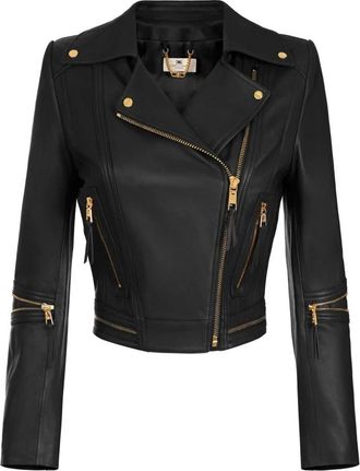Elisabetta Franchi Damen, Jacken, Schwarzk, XSGr&ouml;&szlig;e