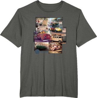 Volkswagen Camper K&auml;fer-Collage Vatertag T-Shirt