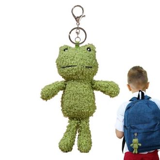 Generico porte-cl&eacute;s en peluche en forme de grenouille - Accessoire mignon avec pendentif en peluche, mini en forme de grenouille, adorable d&eacute;coration pour sac,