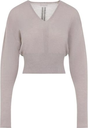 Rick Owens Pull court en V - Femme - Pulls - Rose - Taille: 36 FR