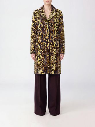 Marni Einreihiger Mantel aus Schurwolle von mit Animal-Print und fallendem Revers