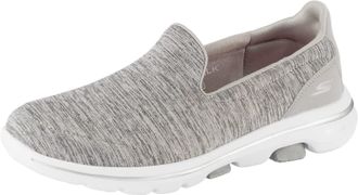 Skechers Damen Go Walk 5-Honor Sneaker, Gray Textile Trim, 45.5 EU Weit