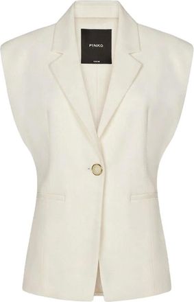Pinko Pinko, Femme, Vestes, Blanc, Taille: 38 FR Floella Vest