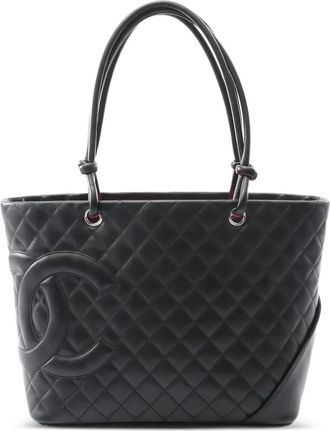 Chanel sac porté épaule matelassé à logo (2004-2005) - Noir