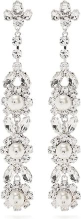 Simone Rocha boucles doreilles serties de cristaux à perles victoriennes - Argent