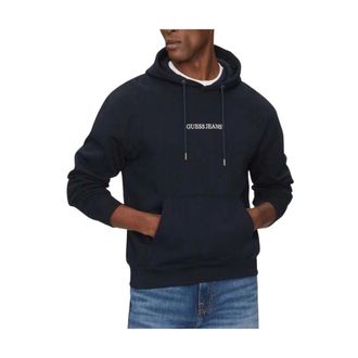 Guess Homme, Sweatshirts et sweats &agrave; capuche, Bleu, Taille: M Pull &agrave; Capuche Logo