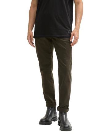 Tom Tailor Herren 1043719 Slim Fit Chino Hose mit Gürtel, 11172-Dark Rosin Green, 34W / 34L