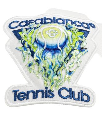 Casablanca ASP26HAT00201 Tennis Club Logo Baseball Cap - White