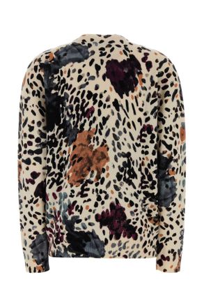 Fendi Womens Falena Sweater Multicolor Wool Cashmere