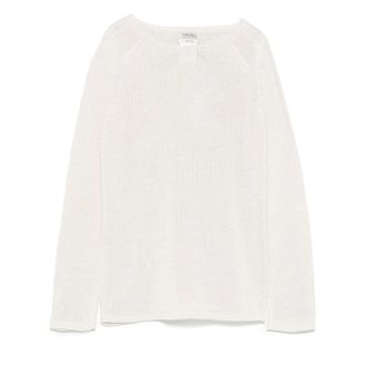 Max Mara Femme, Pulls, Beige, Taille: 42 FR Ecru Unito Giolino Haut Élégant