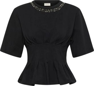 Gestuz Gzinez Deco Tee - - Tops - Damen - Schwarzk - XL