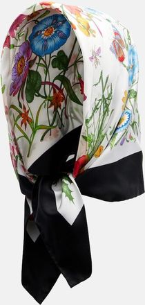 Gucci Foulard en soie &agrave; fleurs