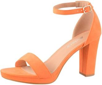 Elara Talons Hauts Escarpins Femme Chunkyrayan WW100 Orange-39