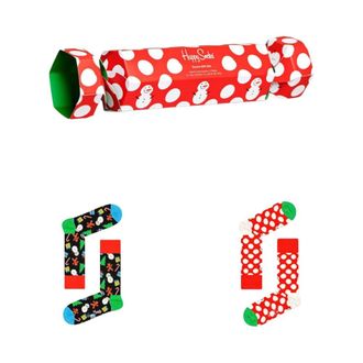 Happy Socks Homme, Sous-v&ecirc;tements, Multicolore, Taille: M Christmas Crew Socks 2 Pack