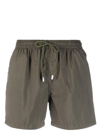Fedeli short de bain &agrave; patch logo - Vert