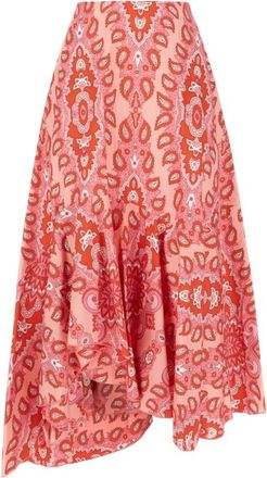 Etro Femme, Jupes, Multicolore, Taille: 36 FR Jupe asym&eacute;trique &agrave; imprim&eacute; cachemire